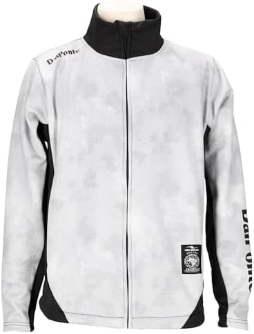 DalPonte(ダウポンチ) 秋冬 FW サッカー フットサル 極暖トレーニングジャージジップスタンドカラー WHITExGRAY Mサイズ DPZ0396