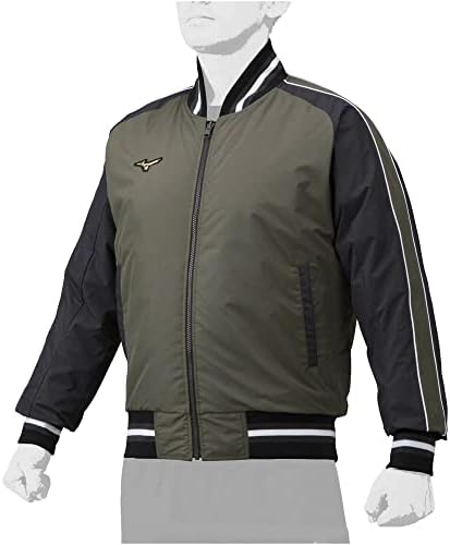 (ミズノ) MIZUNO グラウンドコート（リバーシブル） Sサイズ ブラック×カーキ