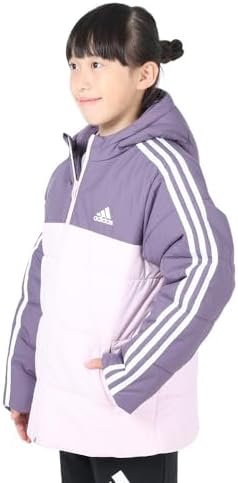 [アディダス] ジュニア カラーブロックパデッドジャケット HAX56-IL6094 （バイオレット/１４０/Jr）
