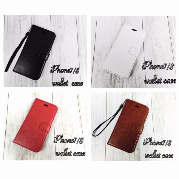 1 iPhone7 iPhone 8 iPhone6/6s iPhone7/8Plus 手帳型ケース 革 レザー フォトフレーム ストラップ フィルム付きの通販はau PAY マーケット ...