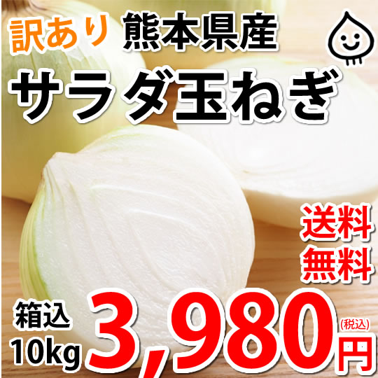 玉ねぎ サラダ玉ねぎ 訳あり 送料無料 10kg 箱込 (内容量9kg+不良補償分500g) 2S〜3L 熊本県産 お取り寄せ お取り寄せグルメ 玉葱 たまねぎ 野菜の通販はau PAY ...