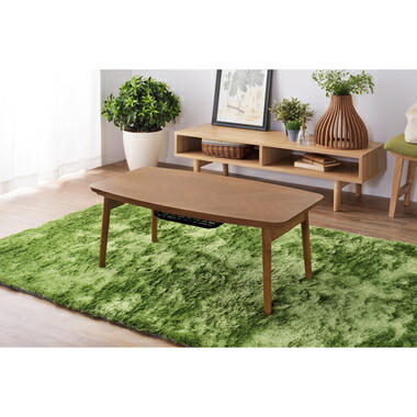 こたつテーブル コタツ 電気 ローテーブル センターテーブル ちゃぶ台 木製 北欧 コーヒーテーブル 応接テーブル ローデスク 机 テレワーク 在宅 90×50 長方形 高さ36 本体 安い 天然木 ブラウン 1人用 2人用 一人暮らし コンパクト 小さい 完成品 角丸 アンティーク レトロ