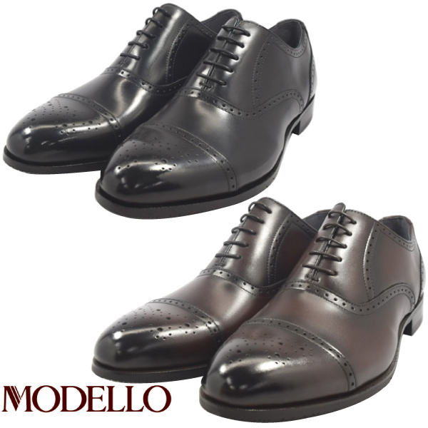 MODELLO モデーロ 7026 ビジネスシューズ ストレートチップ 本革 革靴 (nesh) (送料無料)