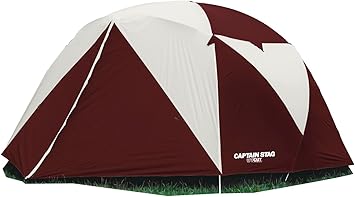 ★キャプテンスタッグ エクスギア アルミファミリージオドーム6UV キャリーバッグ付 UA-0001 約280×280×H180cm