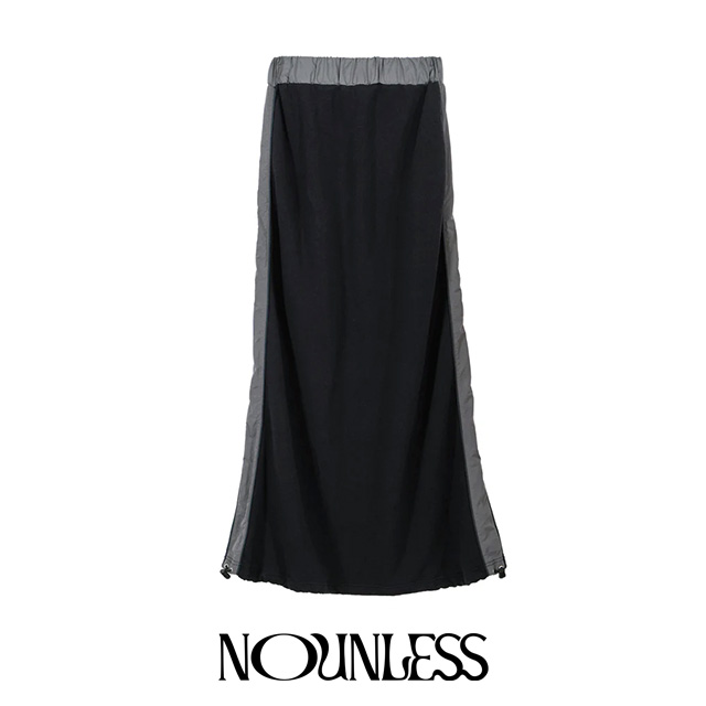 ナウンレス NOUNLESS スウェット ドッキング ライン スカート SWEAT DOCKING LINE SKIRT 【2024 新作】