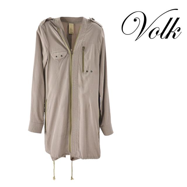 【送料無料】flow / フロー ノーカラージップアップロングジャケット レディース 長袖