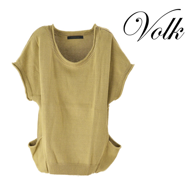 CYNICAL / シニカル トップス サイドポケットニット  レディース ベージュ 半袖 夏