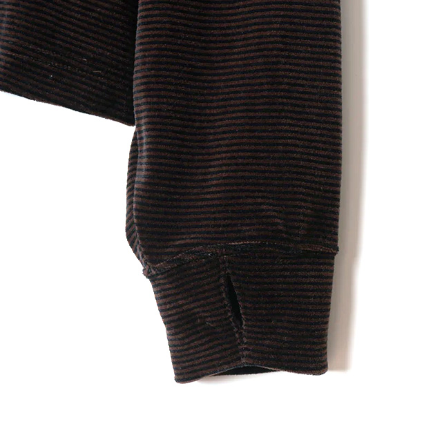 Name. ネーム VELOUR BORDER LONG SLEEVE TEE ベロア ボーダー ロング