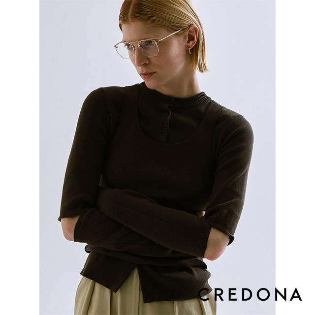 クレドナ CREDONA コットン シルク マルチニット COTTON SILK MULTI KNIT TOPS【2025 新作】