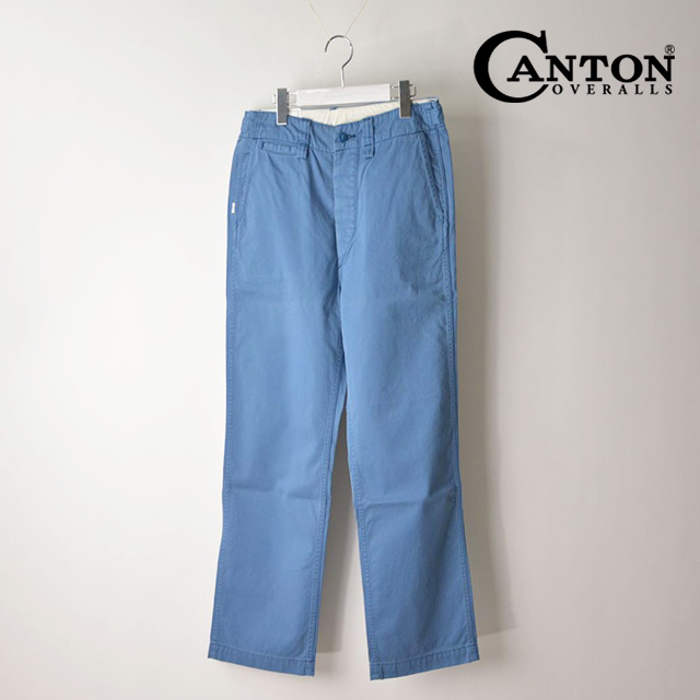 キャントンオーバーオールズ CANTON OVERALLSチノパンツ ワークパンツ メンズ  ストレートパンツ ユーズド　コットン