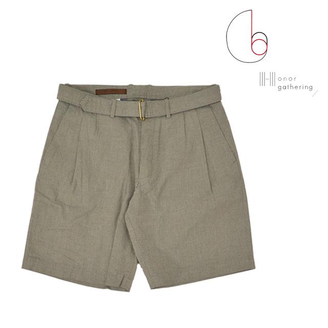 Honor gathering/オナーギャザリングハーフパンツ メンズ ショートパンツ ベルト 柄