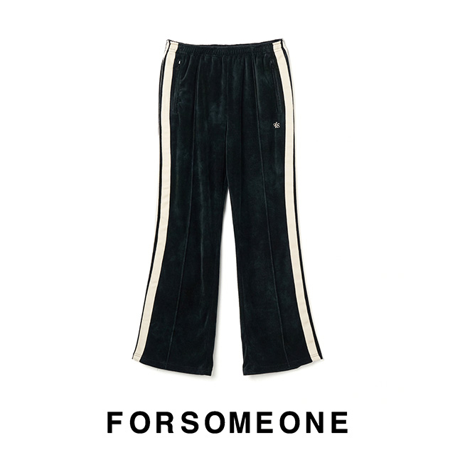 FORSOMEONE フォーサムワン ベルベット トラック パンツ VELVET TRACK PANTS 【2022 新作】
