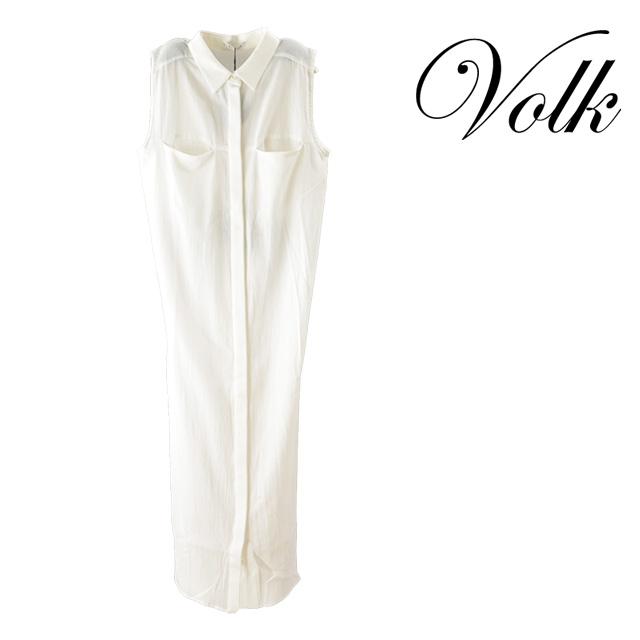 【送料無料】ROSIEE / ロージー ノースリーブロングシャツ レディース  ホワイト