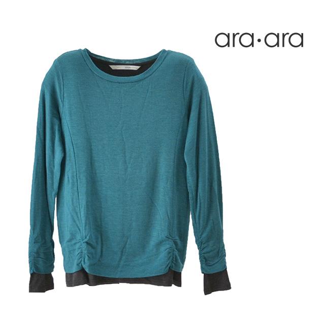 ara･ara/アラアラ フェイクレイヤードカットソー レディース トップス グリーン ブルー