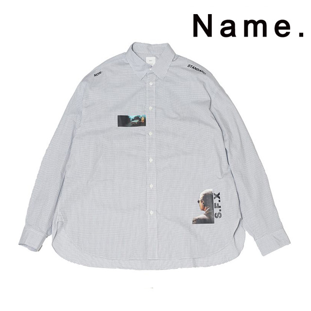 ネーム Name. プレイド マルチ プリント シャツ PLAID MULTI PRINT SHIRT 長袖 2020 新作