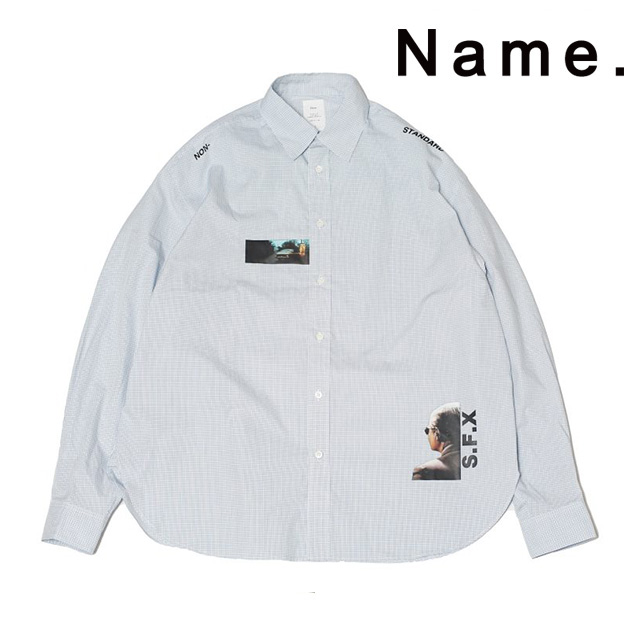 ネーム Name. プレイド マルチ プリント シャツ PLAID MULTI PRINT SHIRT 長袖 2020 新作