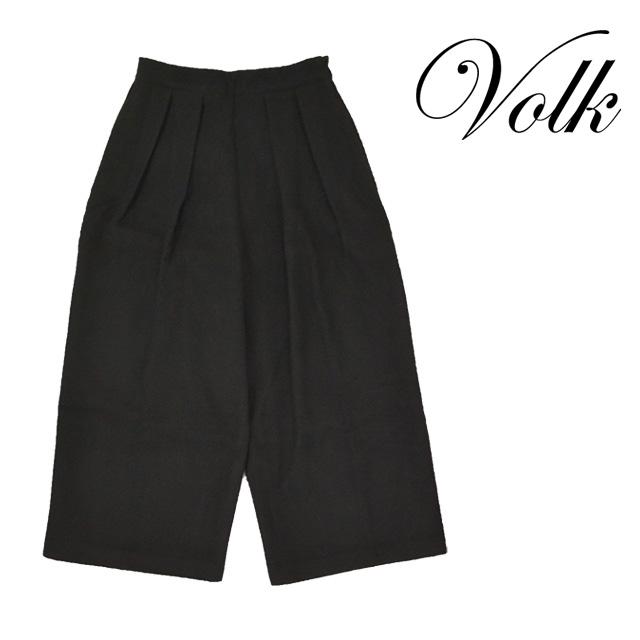 ROSIEE/ロージー フェルトガウチョパンツ レディース ブラック 黒 ウエストゴム ファスナー