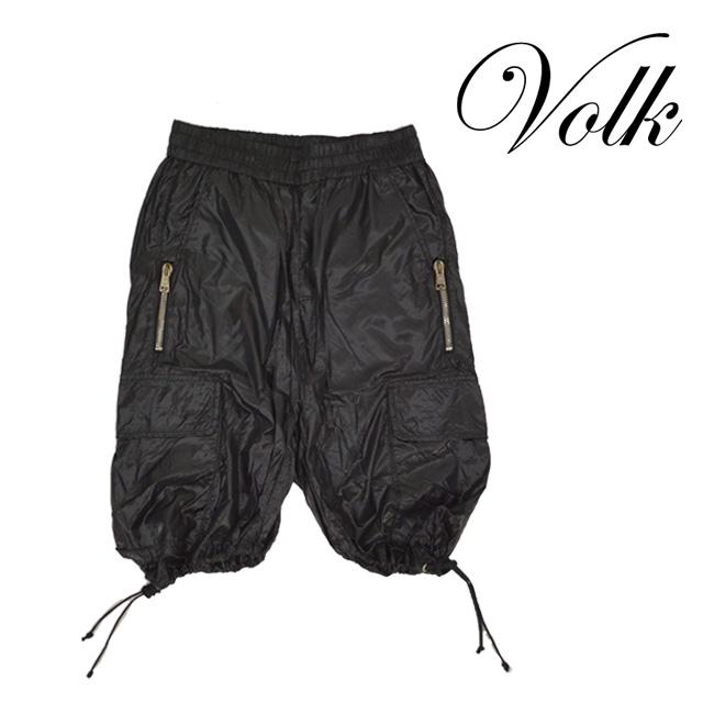 RING MILANO/リングミラノ ナイロンパンツ メンズ ブラック 黒 ウエストゴム ひざ下丈