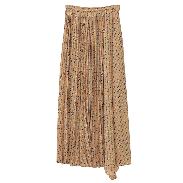 クラネ CLANE ストライプ フラワー プリーツスカート STRIPE FLOWER PLEATS SK レトロ 【2019 新作】