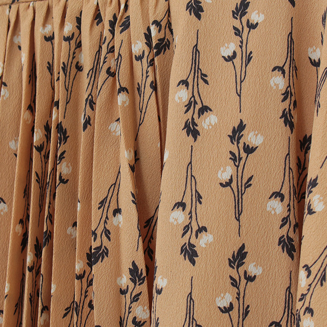 クラネ CLANE ストライプ フラワー プリーツスカート STRIPE FLOWER