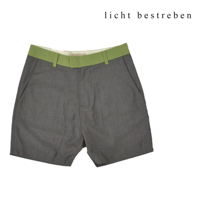 licht bestreben/リヒト ベシュトレーベン バイカラーショートパンツ メンズ グレー