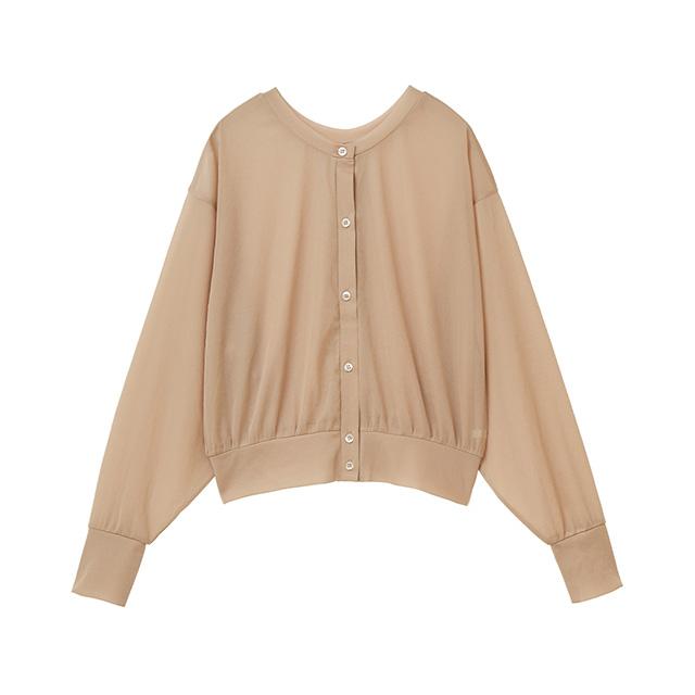 クラネ CLANE Wフェイス センターライン シアー カーディガン W FACE CENTER LINE SHEER CARDIGAN 【2023 新作】