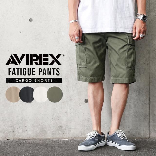 AVIREX アビレックス 6126131 FATIGUE SHORTS ファティーグ ショートパンツ【7835913001】【Cx】【T】｜メンズ ファティーグパンツ カーゴパンツ チノショーツ ミリタリーファッション アメカジ ボトムス 半ズボン カジュアルパンツ 古着
