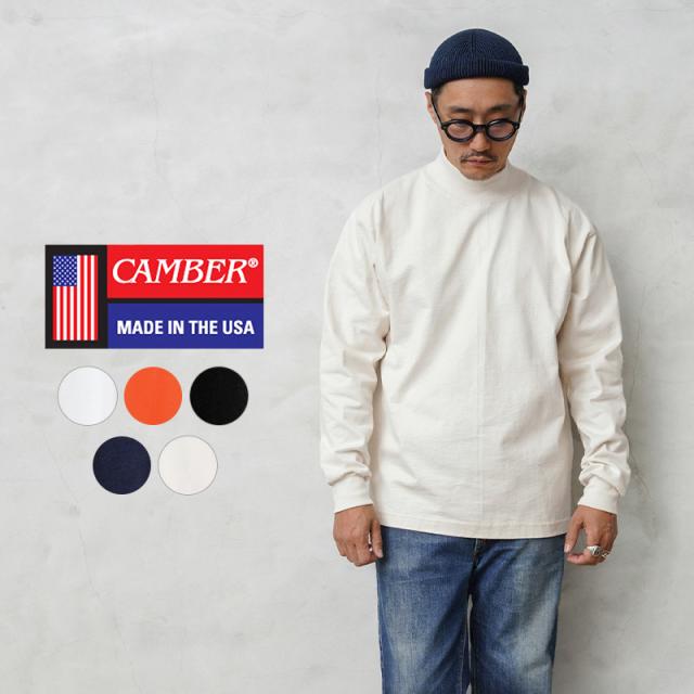 CAMBER キャンバー #306 8oz マックスウェイト モックネック L/S Tシャツ MADE IN USA【T】