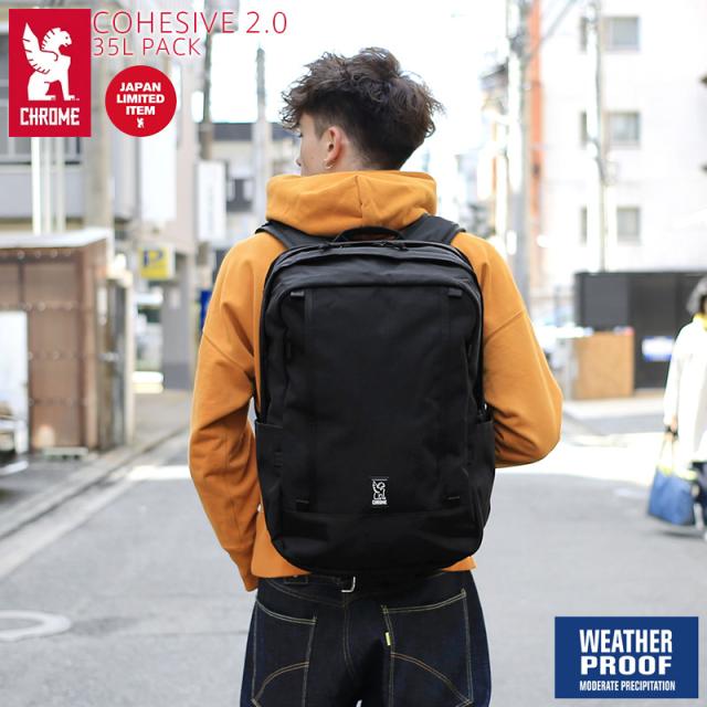 CHROME クローム JP-214 COHESIVE 2.0 35L PACK コヒーシブ 2.0 35L パック / バックパック【Cx】【T】｜メンズ リュック カバン ビジネス 自転車 通勤 通学 旅行 シンプル デザイン 大容量 ブランド おしゃれ