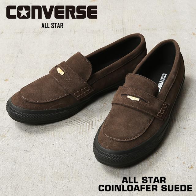 CONVERSE コンバース 31316670 ALL STAR COINLOAFER SUEDE オールスター ローファー スエード スニーカー DARK　BROWN／BLACK【Cx】【T】