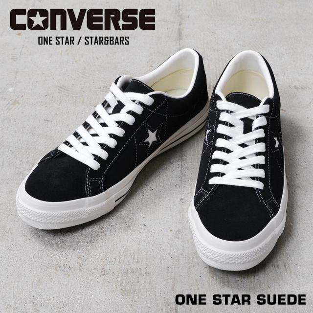 CONVERSE コンバース 35200860 ONE STAR SUEDE ワンスター スエード スニーカー BLACK【Cx】【T】｜メンズファッション ブラック 靴 レザースニーカー カジュアルシューズ ストリート シンプル ローテク おしゃれ