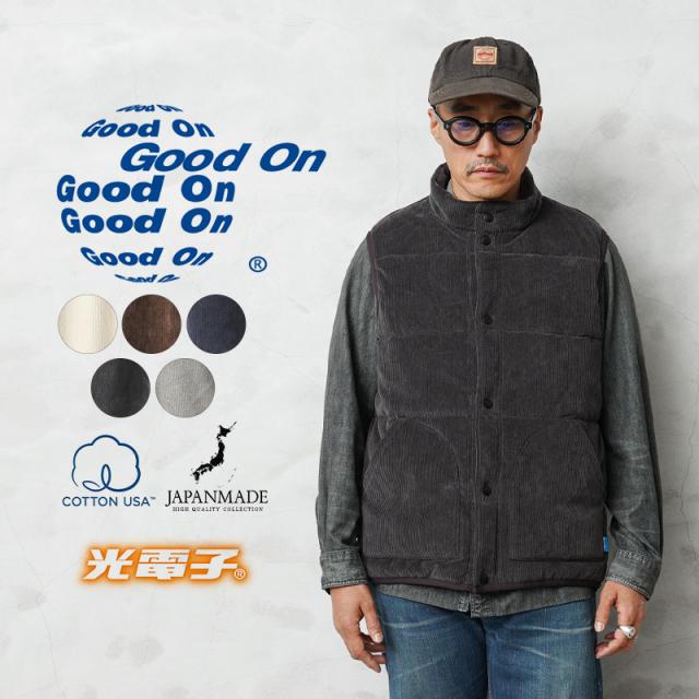 Good On グッドオン GOBW2503 ニット コーデュロイ × 光電子 ポカポカベスト 日本製【Sx】【T】