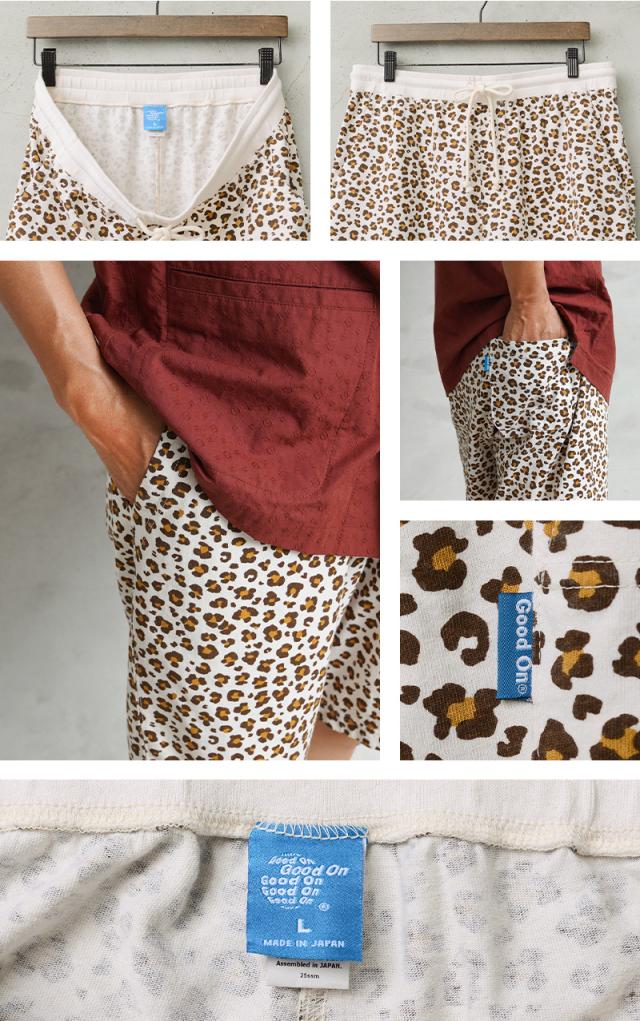 Good On グッドオン GOPT2401 LEOPARD TEE SHORTS レオパードT