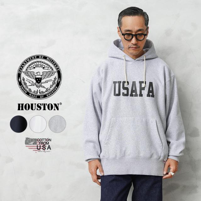 HOUSTON ヒューストン 22370 U.S.コットン USAFA プリント フーディー スウェットシャツ【R】