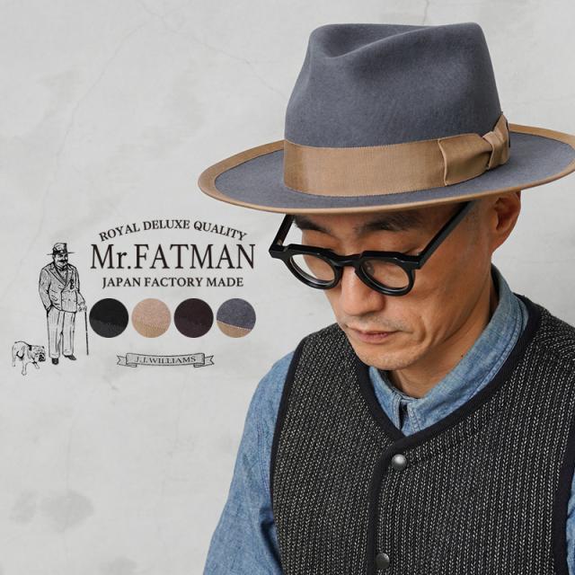 Mr.FATMAN ミスターファットマン 5225001【6253001】 TWO DOLLAR ウール パイピング フェドラハット J.J. WILLIAMS 日本製【Cx】【T】