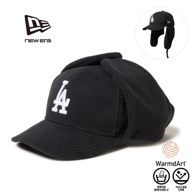 NEW ERA ニューエラ 14668882 LP 9FIFTY Dog Ear WarmdArt フリース ロサンゼルス・ドジャース ブラック | アウトドア キャップ【Cx】【T】｜メンズキャップ ファッション 帽子 防寒 撥水 抗菌 サスティナブル ストリート