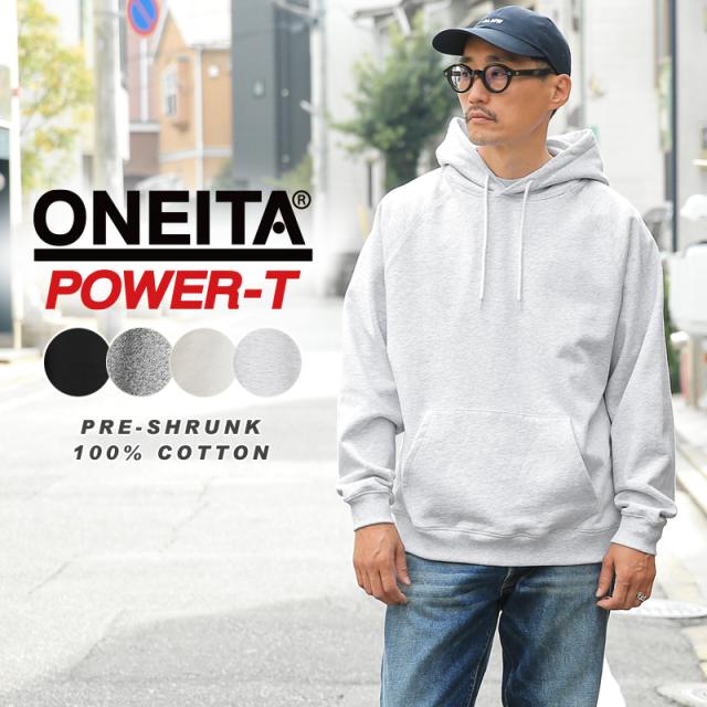 ONEITA オニータ 027ON POWER-SWEAT パワースウェット スウェットフーディ【T】【Sx】｜パーカー メンズ スウェットパーカー ヘヴィウェイト アメカジ ミリタリー メンズカジュアル 無地 ラグラン袖 厚手 冬 春