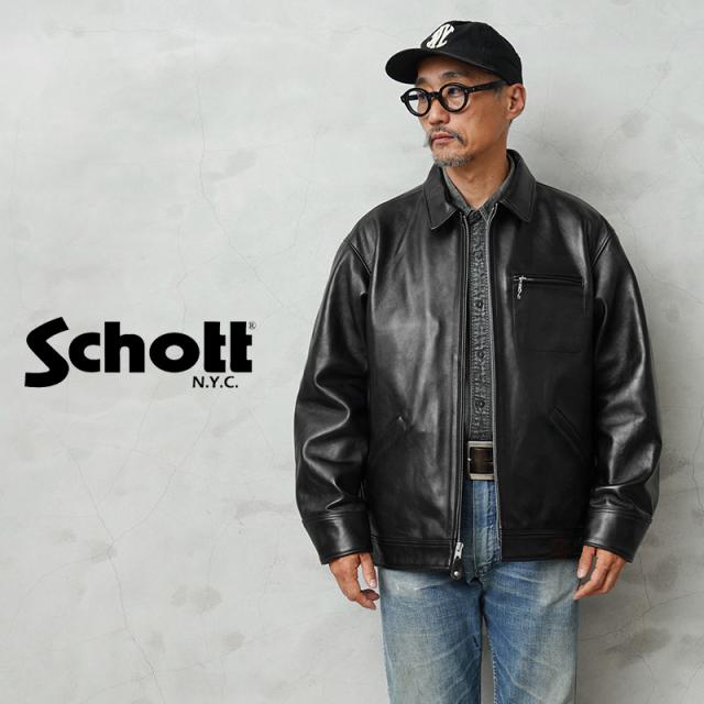Schott ショット 7825950014 シープスキン レザー トラッカージャケット【3121034】【Cx】【T】｜レザージャケット メンズファッション アメカジ ワークジャケット 革ジャン コーデ 男性