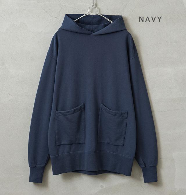 A.G.SPALDING&BROS エージースポルディング&ブロス SPL-AGS-251004 セパレートポケット スウェット パーカー 日本製【Cx】【T】｜メンズ アメカジ 裏毛 ミリタリー クロスネック フーディー 綿100% アズマ編み機 丸胴