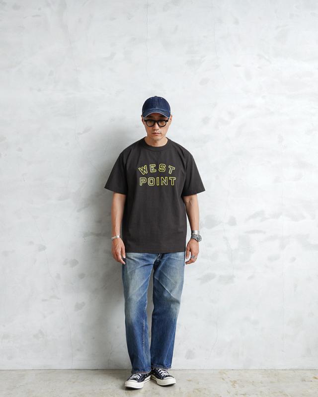 A.G.SPALDING&BROS エージースポルディング&ブロス SPL-AGS-251011 WEST POINT S/S プリントTシャツ 日本製【Cx】【T】 ｜メンズファッション アメカジ ヴィンテージ アーカイブ ヘビーウェイト 丸胴 シングルステッチ ブランド おしゃれ