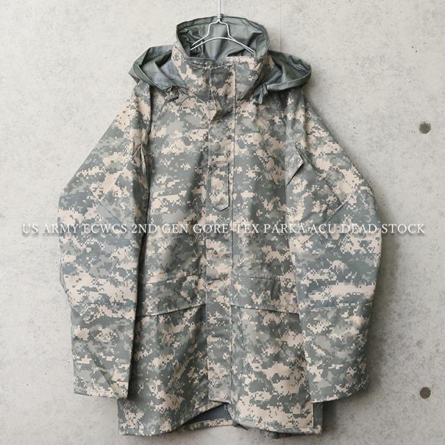 実物 新品 デッドストック 米軍 ECWCS 2nd Gen GORE-TEX パーカ ACU（UCP）【Cx】【I】｜マウンテンパーカー メンズ ミリタリー アウター 軍放出品 軍モノ おしゃれ 大きいサイズ 迷彩 カモフラージュ