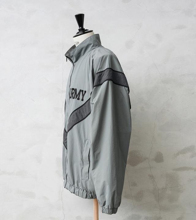 実物 USED 米軍 U.S.ARMY IPFU フィットネスジャケット【Cx】【I】｜ミリタリージャケット トレーニングジャケット ブルゾン アウター 軍放出品 軍モノ 大きいサイズ グレー