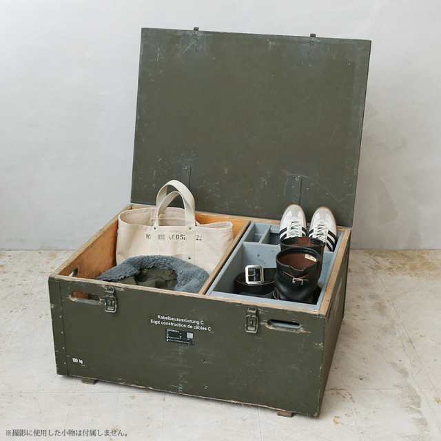 実物 USED スイス軍 ウッド ミリタリーボックス(仕切りBOXあり 実物 USED スイス軍 ウッド ミリタリーボックス(仕切りBOXあり