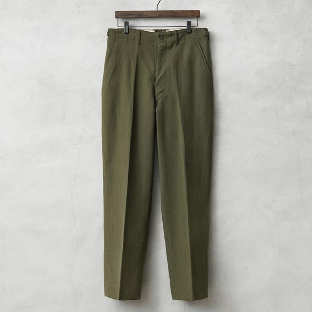 実物 新品 デッドストック 米軍 M-51 ウールパンツ ジッパーフライ 前期型 ダブルバックポケット【Cx】【I】｜メンズ ボトムス ミリタリー 大きいサイズ カーキ ドレスパンツ スラックス きれいめ カジュアル 古着 ファッション