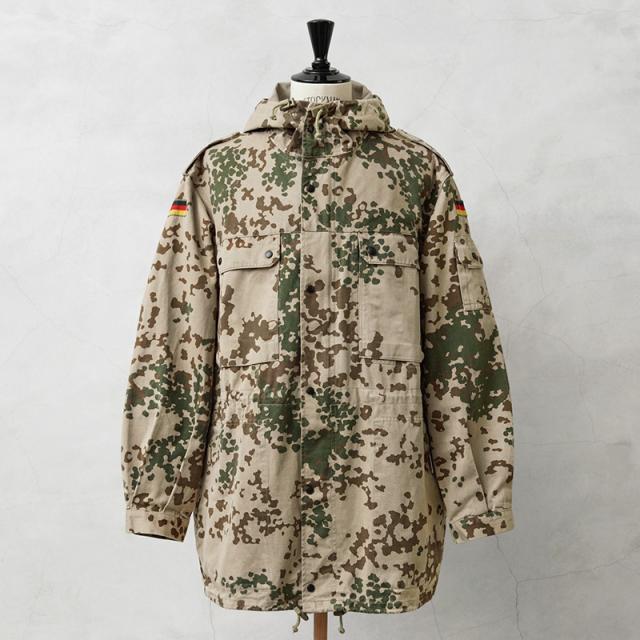 実物 USED ドイツ軍 デザートフレクターカモ パーカー / デザートフレックカモ【Cx】【I】｜ミリタリージャケット メンズ アウター カジュアル  迷彩 カモフラージュ  軍モノ 軍放出品