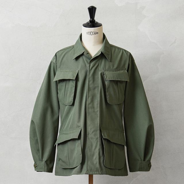 MADE IN USA 新品 デッドストック 米軍 ジャングル ファティーグ ジャケット OLIVE【Cx】【I】｜メンズファッション アメカジ ミリタリー リップストップ アメリカ製 カーキ グリーン 軍物 軽量 おしゃれ