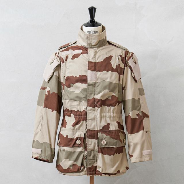 実物 新品 デッドストック フランス軍 FELIN T4 S2 リップストップ コンバットジャケット デザートCCEカモ【Cx】【I】｜ミリタリージャケット メンズファッション ミリタリー ファティーグジャケット 迷彩 デザートカモ 防蚊仕様 アウトドア 登山
