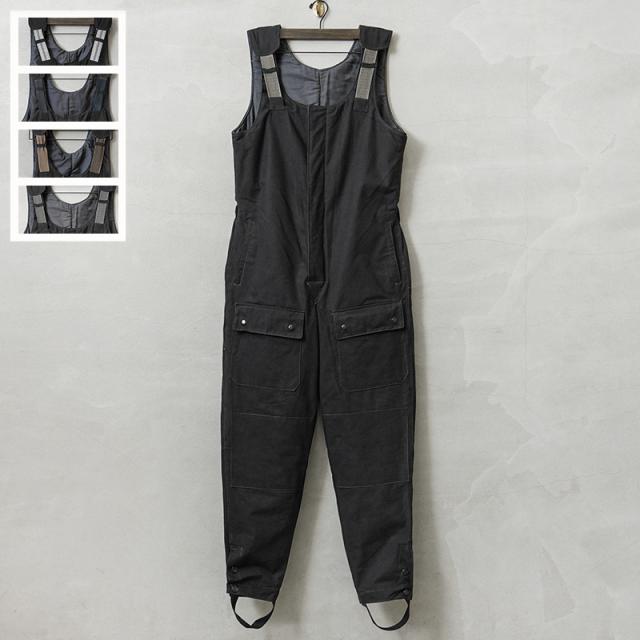 実物 USED ロシア軍（旧ソ連軍）AIR FORCE オーバーオール BLACK【Cx】【I】｜ミリタリー ファッション メンズ ヴィンテージ ワークウェア ブラック 空軍 バイク アウトドア コットン 作業着 おしゃれ