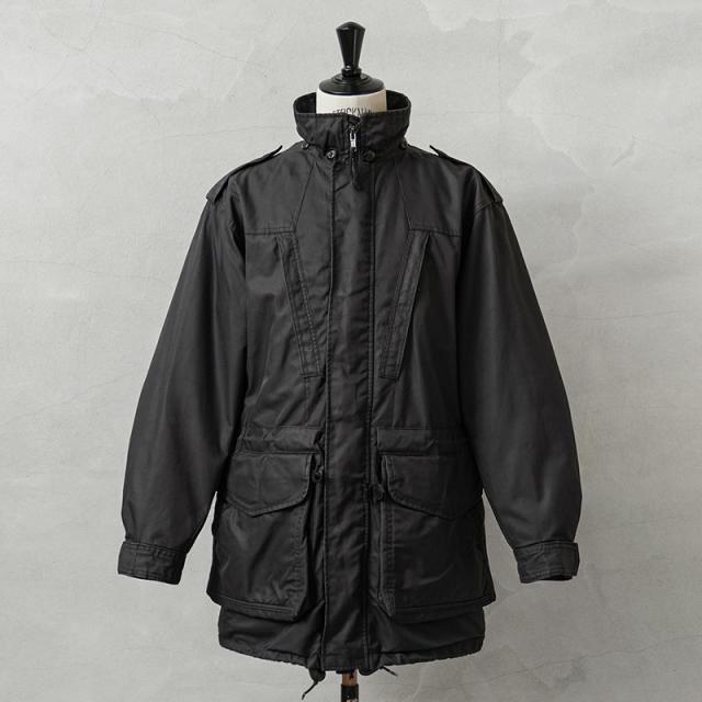実物 USED カナダ軍  CANADIAN NAVY コールド&ウェットウェザーパーカー BLACK【Cx】【I】｜メンズ アウター ミリタリー 大きいサイズ ポケット多い 黒 ブラック 古着 ファッション おしゃれ