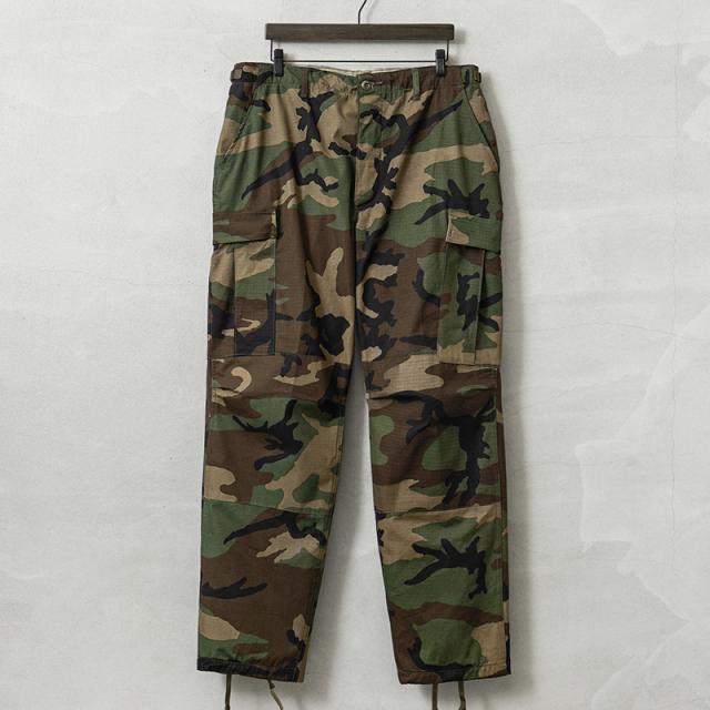 実物 新品 デッドストック 米軍 BDU WOODLAND CAMO カーゴパンツ【Cx】【I】｜メンズ ミリタリー 軍パン ズボン 迷彩 カモ柄 ポケット多い 大きいサイズ ゆったり ワイド 作業着 古着 おしゃれ